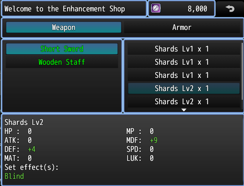 [RPG Maker MZ] Renryuu's Enhanced Equipment Upgrade System. by Renryuu0590