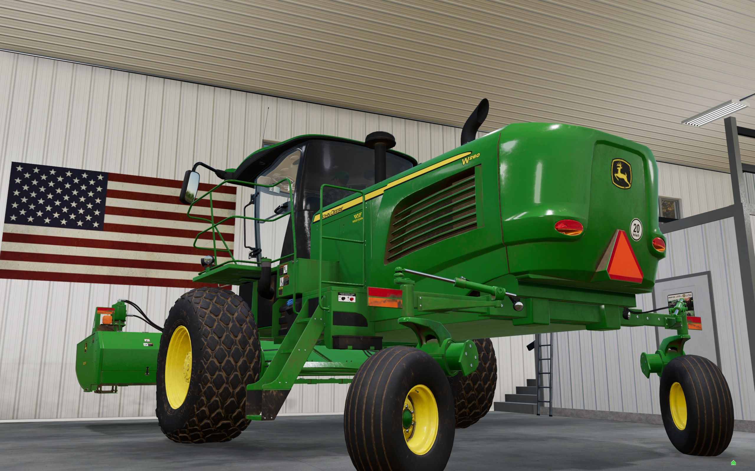 FS22 2020 John Deere W235 and W260 Swather by Green Acres Modding