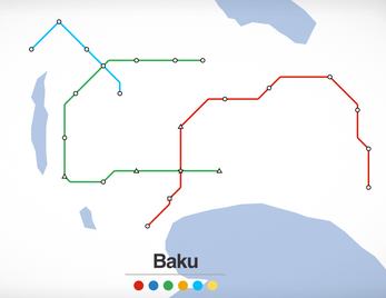 Baku - map Mini Metro by minimetro_modder