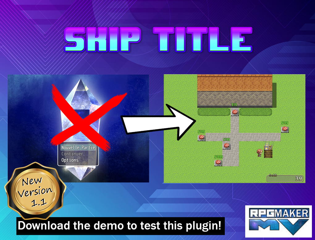 Skip Title RPG Maker MV by EroiK StyLeR