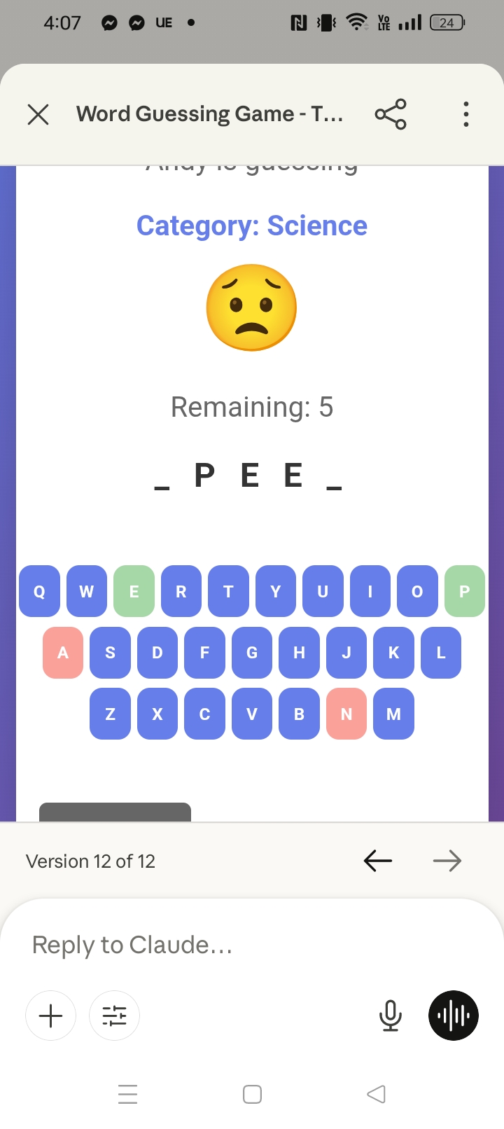 Word Guessing Game by andosolator