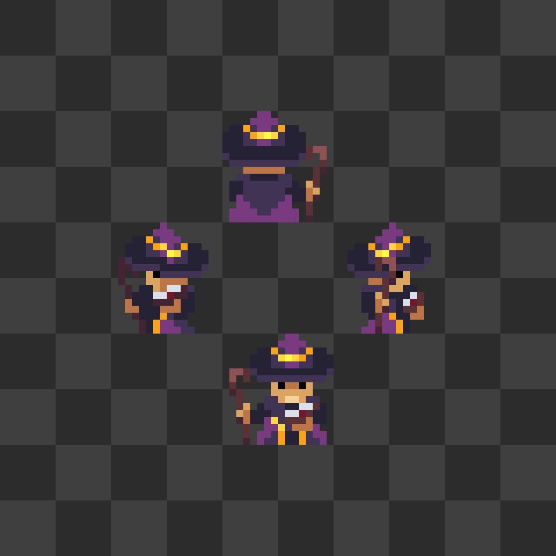 Little Wizard - 16x16 top down pixel art asset pack by Grivamor