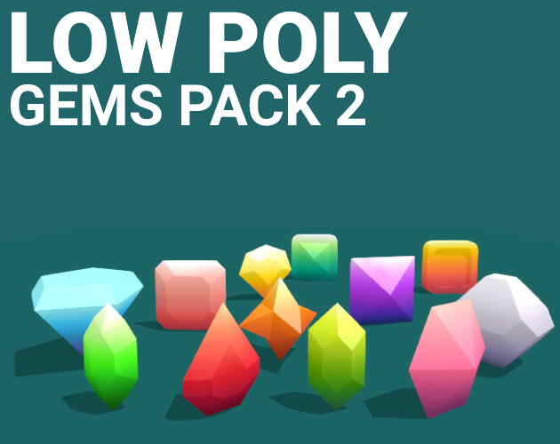 Low Poly gems pack 2 by godgoldfear