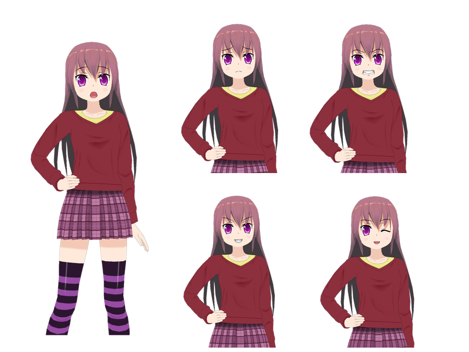 Eliza Visual Novel Sprite Pack by acgames89