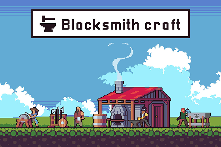 Blacksmith Craft Pixel Art Game Assets by Free Game Assets (GUI, Sprite ...
