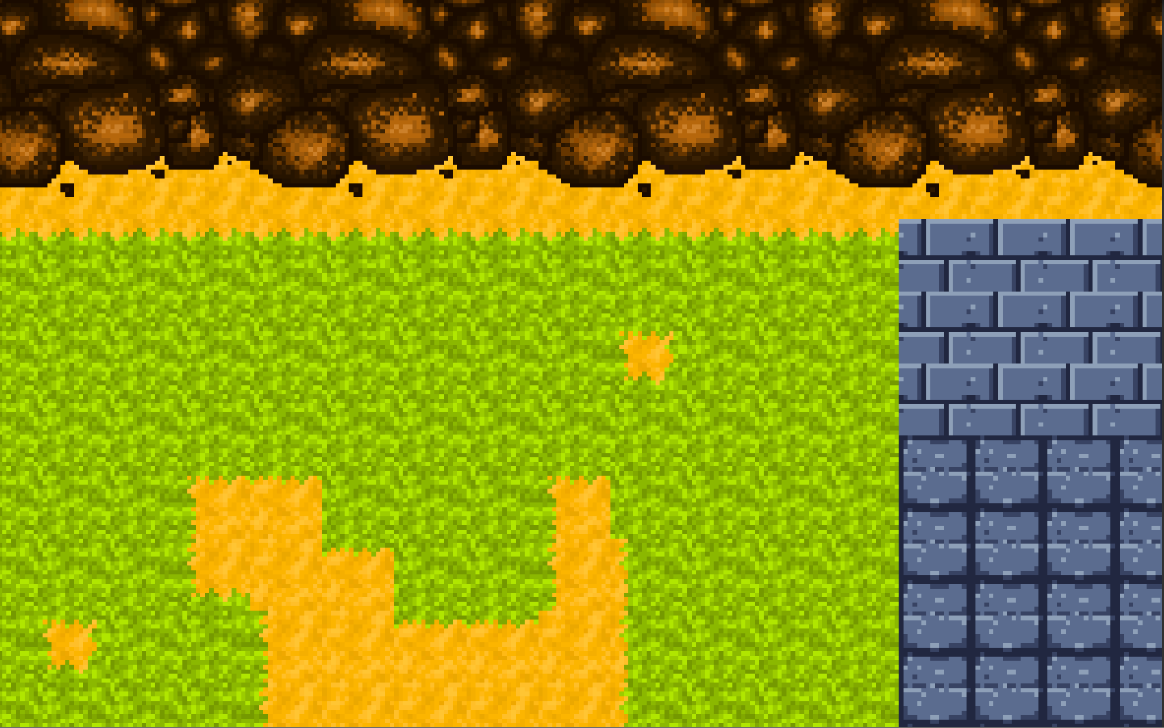 2d Sprite: rocks, land and bunker by Massimo Sanna