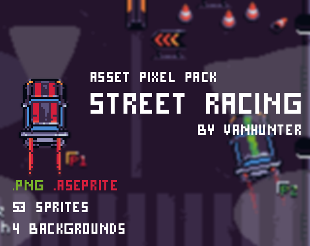 Asset pixel pack Street racing by VanHunter