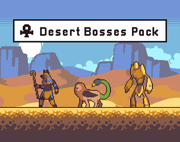 Desert Bosses Pixel Art Characters by Free Game Assets (GUI, Sprite ...