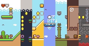 Simple Platformer Premium 8x8 and 16x16 by m-beedesign