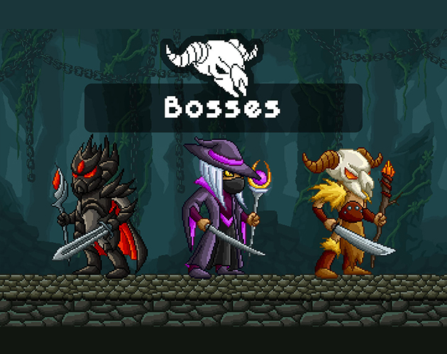 Bosses Pixel Art Pack by Free Game Assets (GUI, Sprite, Tilesets)