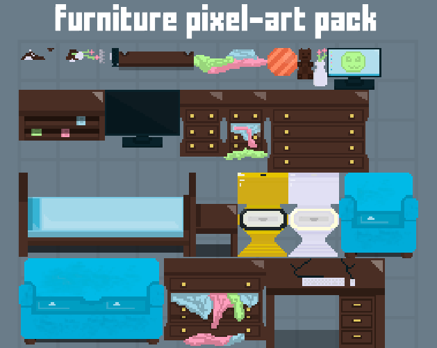 Furniture Pixel Art Pack by Sandebru
