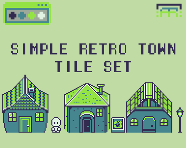Simple Retro Town Tile Set by fullmetalashley