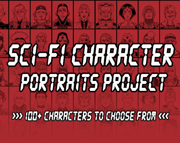 Sci-fi character portraits project by Ashen Victor