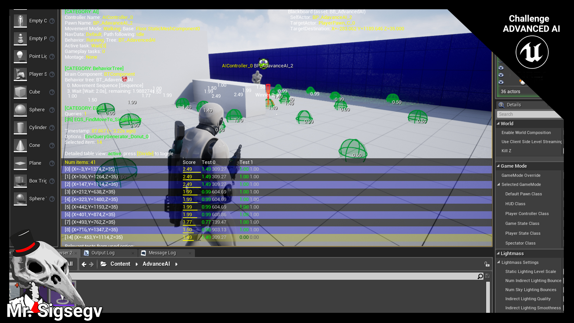 Advanced AI - Flee/Cover Challenge: C++/Blueprints by Mr. Sigsegv