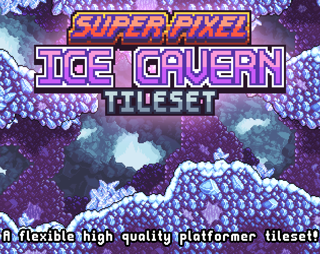 Super Pixel Ice Cavern Tileset by unTied Games