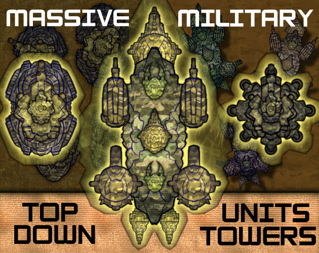 Massive Military Pack (110+ Top-Down Buildings & Units) by GameSupplyGuy