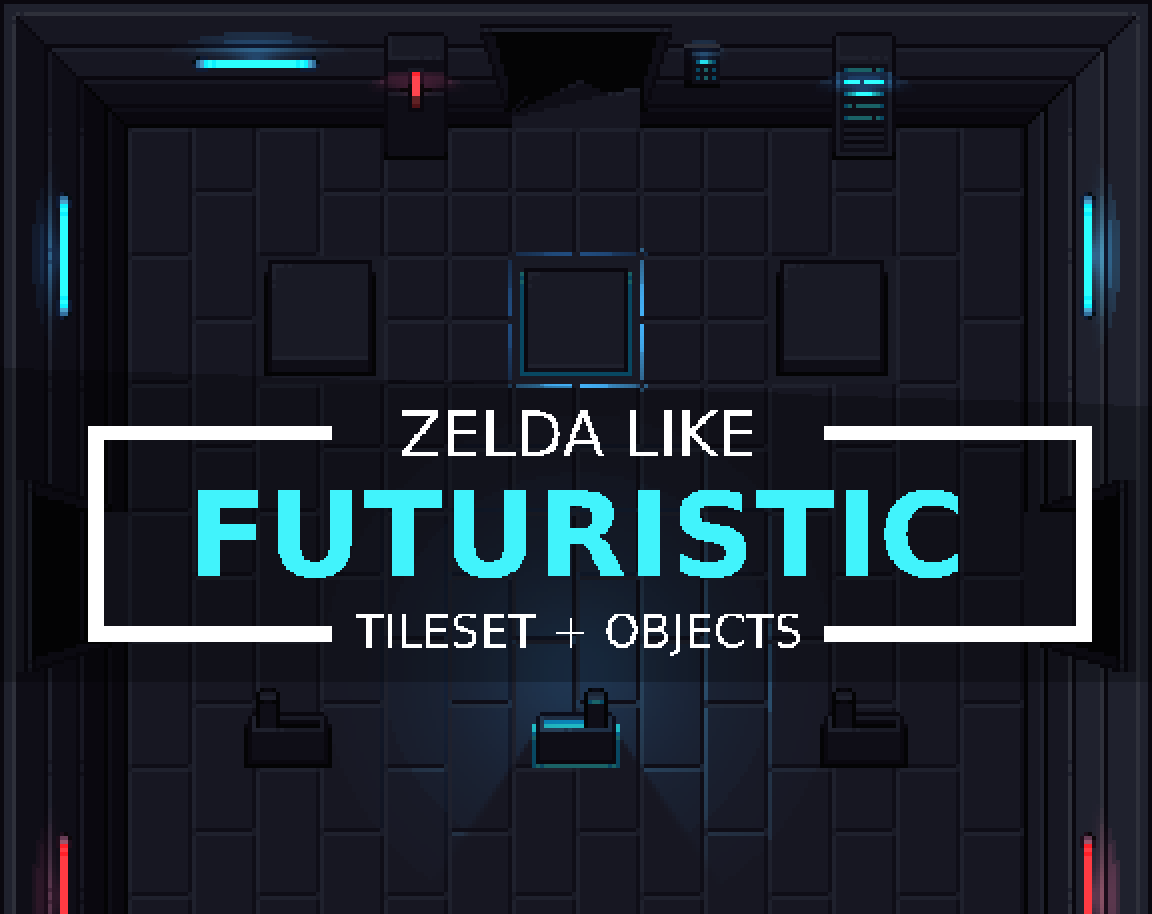 Zelda like futuristic - tileset pack by Deakcor