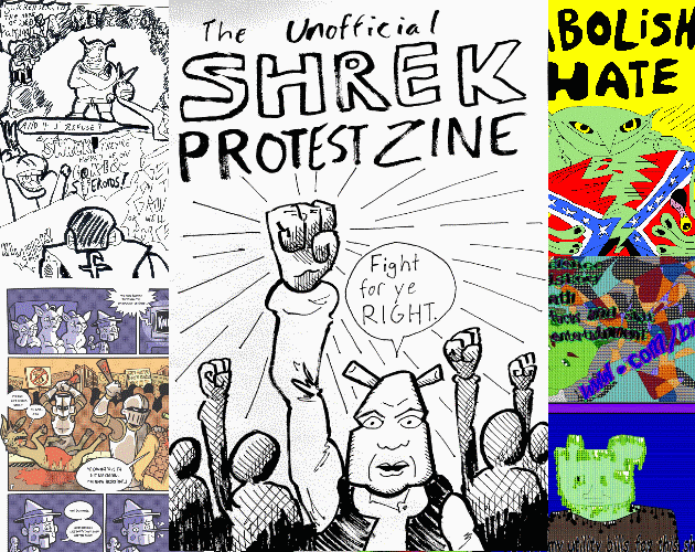 The Unofficial Shrek Protest Zine (Vol. 1) by sweeneezy