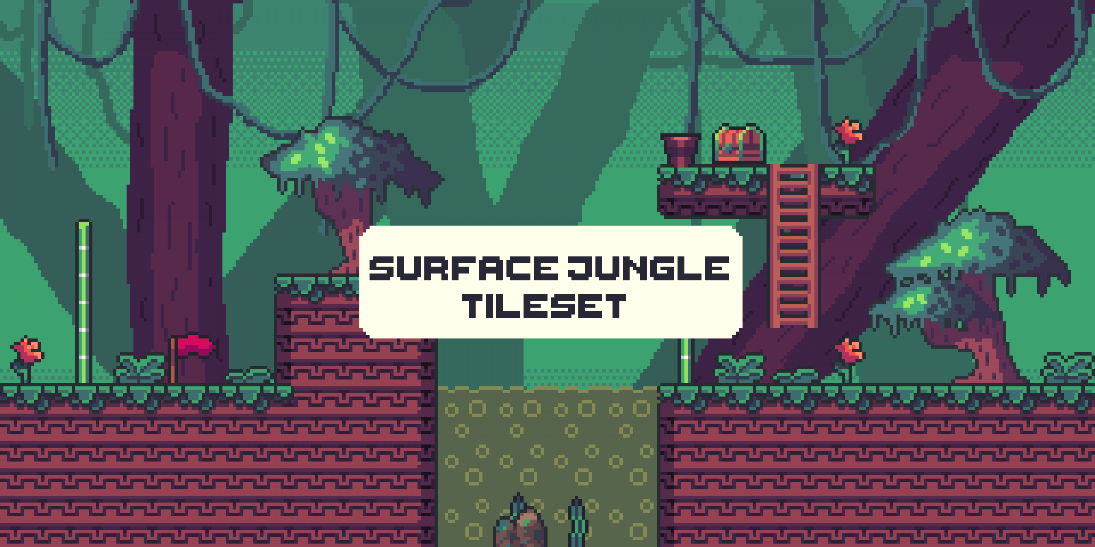 Surface-Jungle-Tileset-Pack by Cubic Tree - Graphics