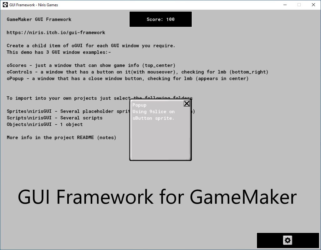 First release of GUIFramework - v0.0.1.0 - GameMaker GUI Framework ...