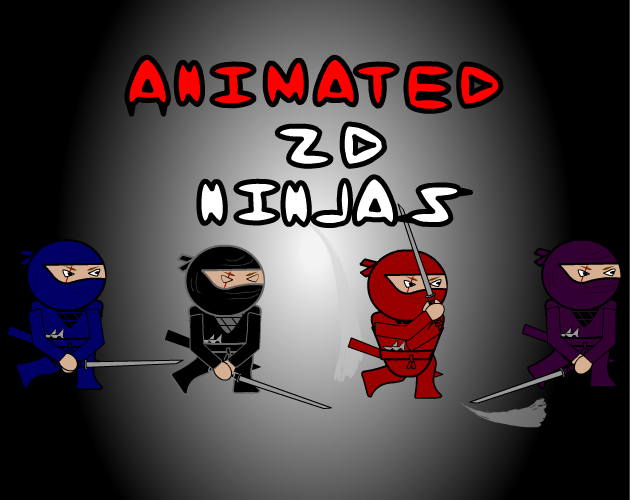 Animated 2D Ninjas by Slashes Animations