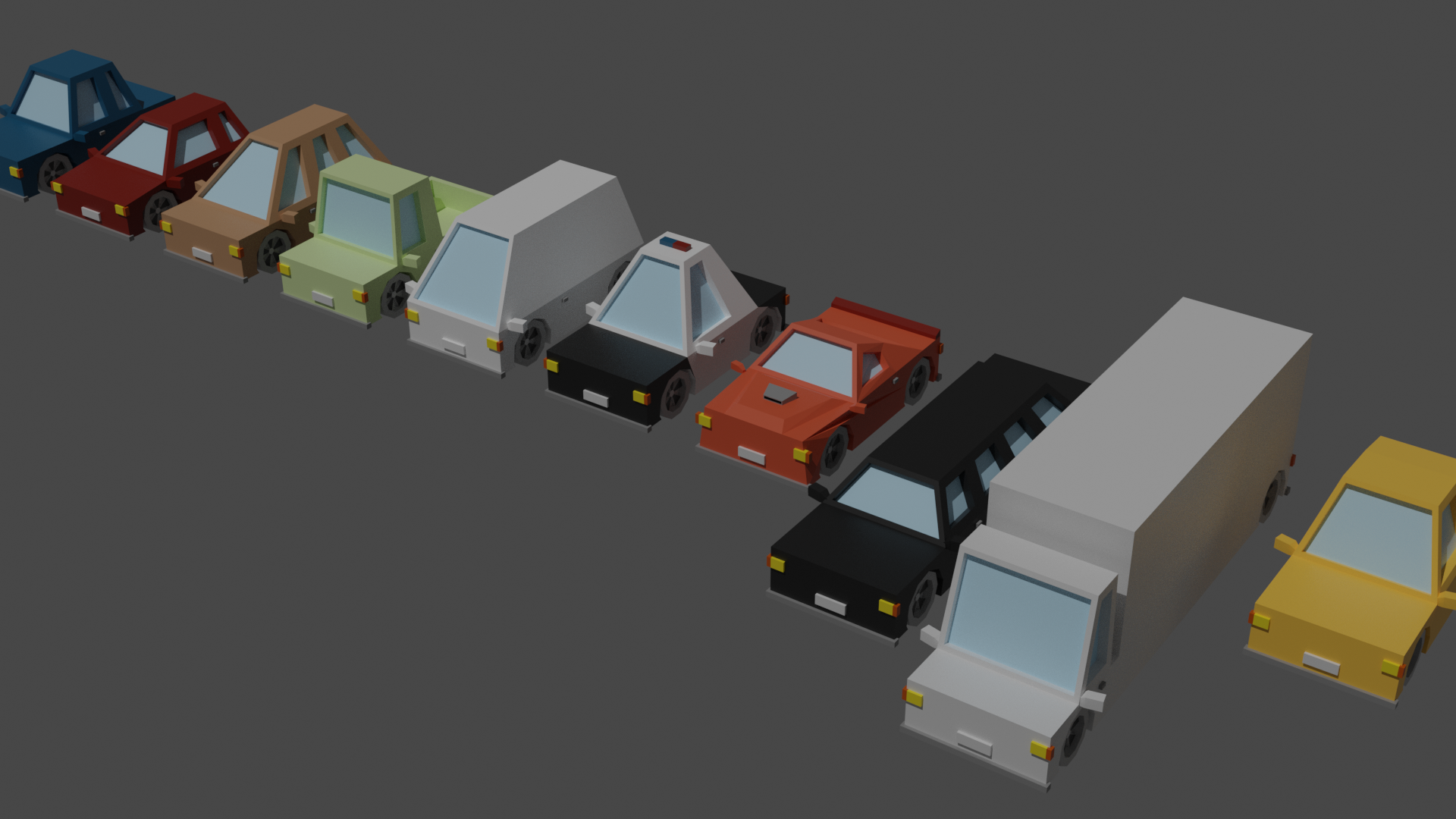 3D Low Poly Vehicle Set - Game Asset by Exaltech