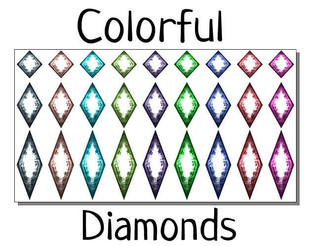 Colorful Diamonds by 1DollarShop