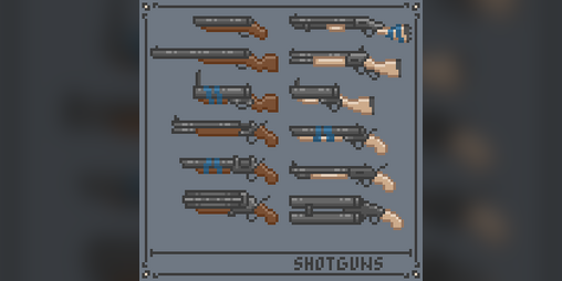 Pixel art shotguns by iPixl