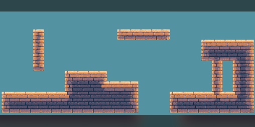 Free Pixelart Tileset Dungeon 64x64 - 4 versions by miguelsgp