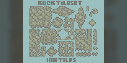 Pixel art rock tileset by iPixl