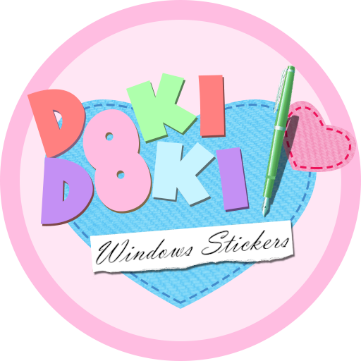 Doki Doki Windows Stickers by Tikitikitikidesuka