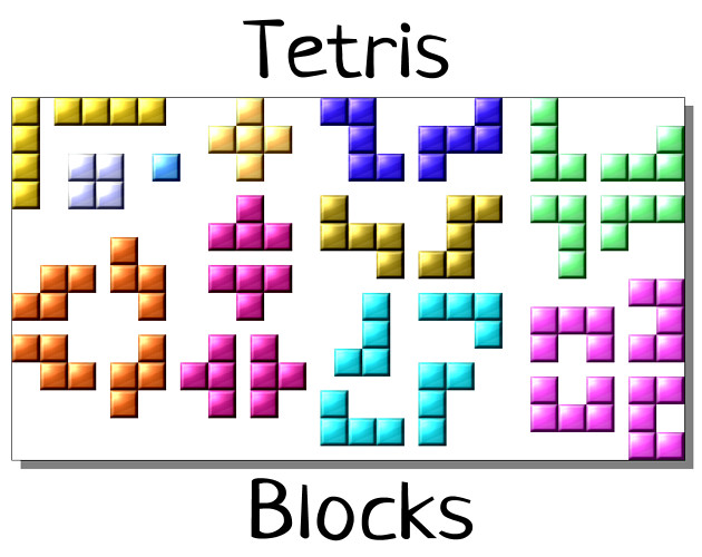 Colorful Tetris Blocks by 1DollarShop