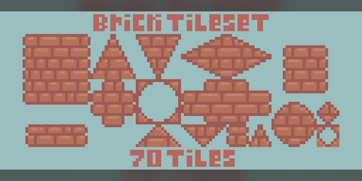 Pixel art brick tileset v2 by iPixl