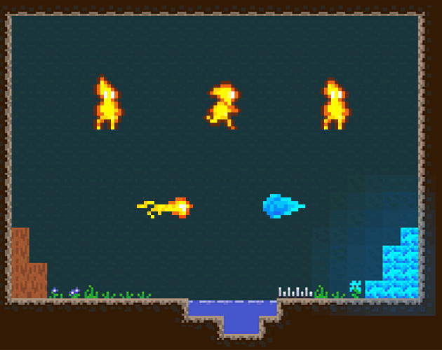 Fire Platformer Game Assets by Valettus