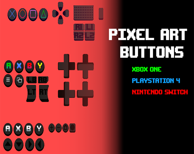 Pixel Art Buttons by Mickemoose