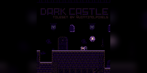 Free Dark Castle 8-bit Tileset [CC1.0] by Quintino Pixels