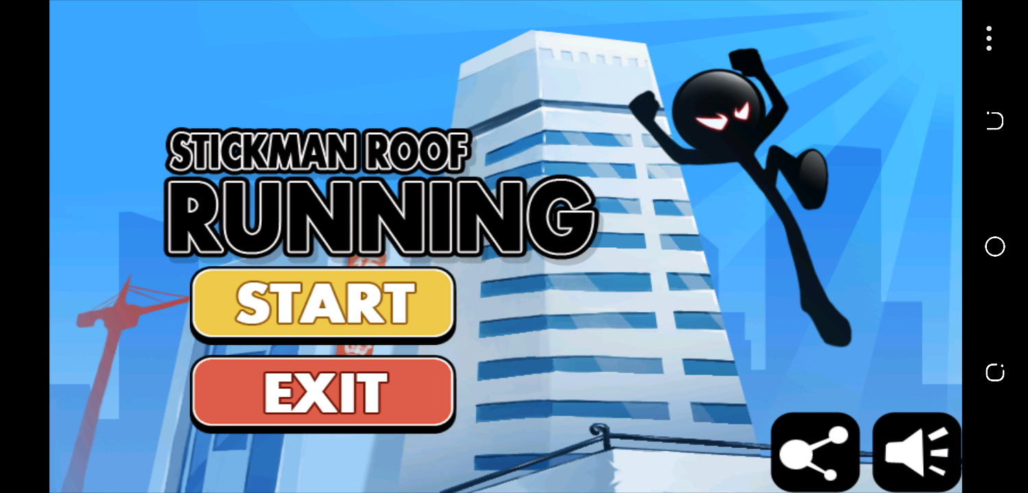 Stickman Roof Running by SemDev Studio