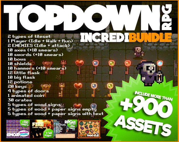 Top-Down RPG - Incredibundle +900 assets by Notokapixel