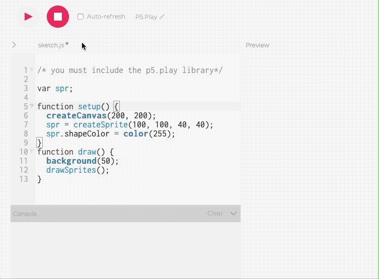 Using P5.Play by Making Games at Texas Tech