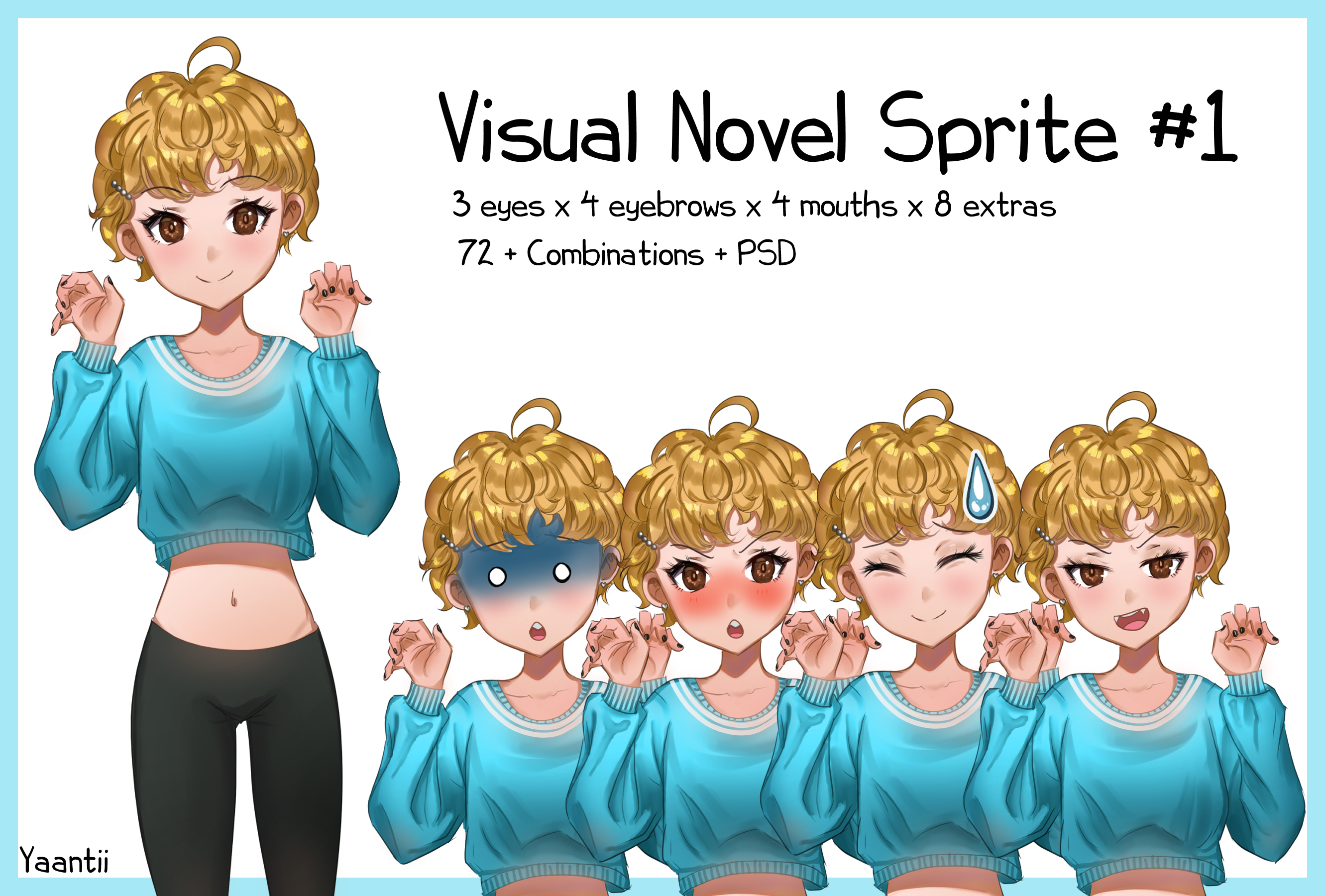 Visual Novel Sprite #1 by Pigliicorn
