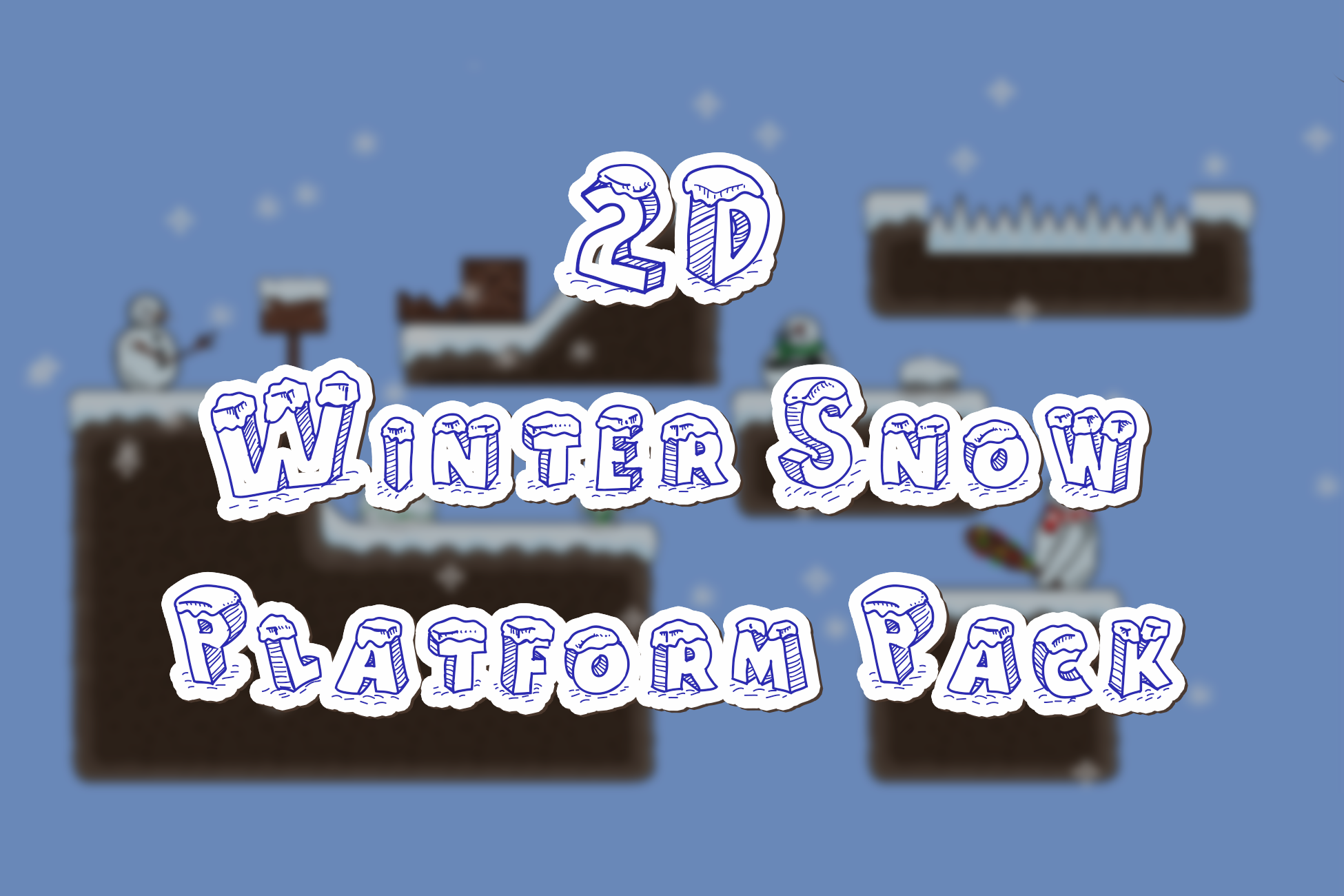 2D Winter Snow Platform Pack by BM FunGames
