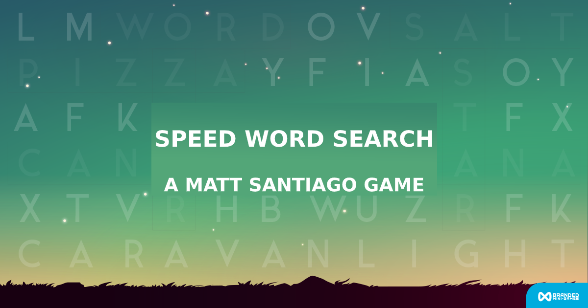 Speed Word Search by Matthew Santiago