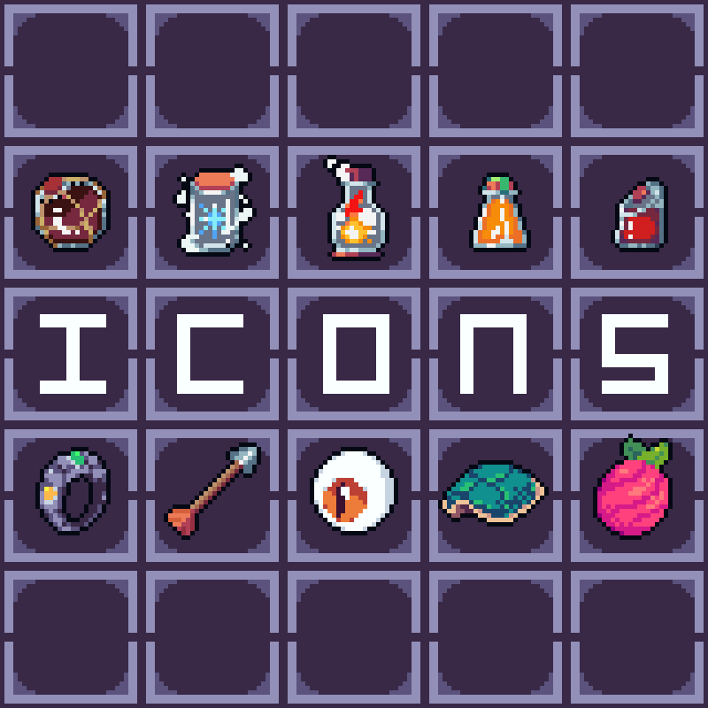 Free Assorted Icons [CC0 1.0] by Quintino Pixels