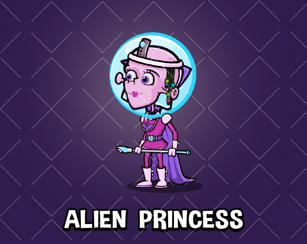 Alien princess by Robert Brooks - gamedeveloperstudio.com