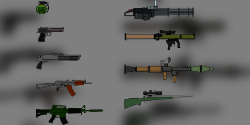 2D weapons pack by skoggar