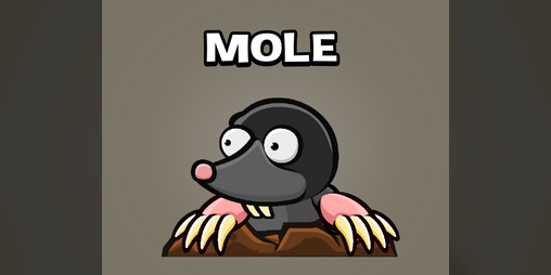 Animated mole by Robert Brooks - gamedeveloperstudio.com