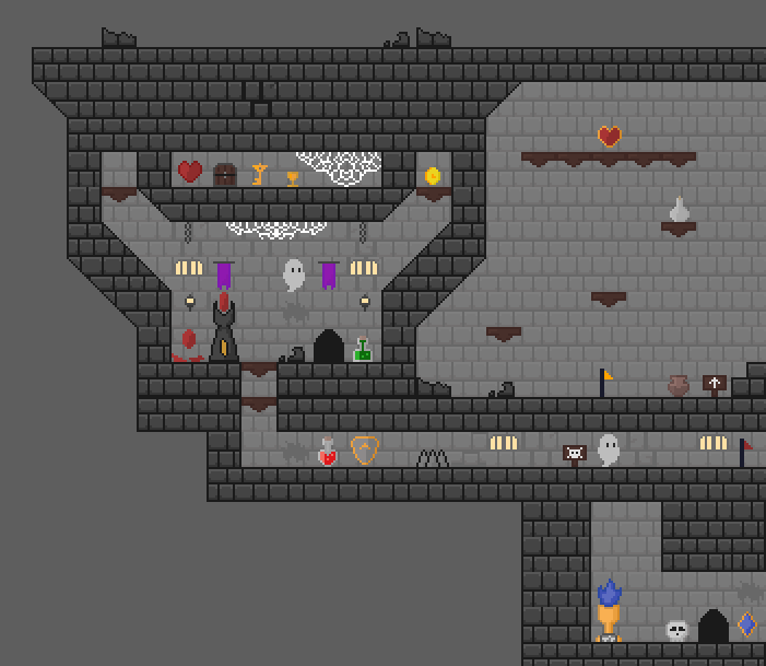 Free 2D Dungeon Tileset by DeadlyEssence01