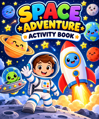 Space Adventure Activity Book PDF, Kids Printable Space Coloring Pages ...