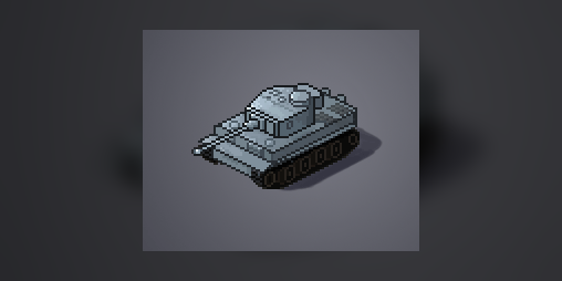 German WW2 isometric pixel tanks by jh2assets