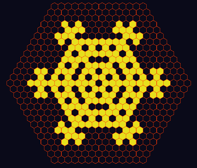 Hexagonal Game of life by Agar3s